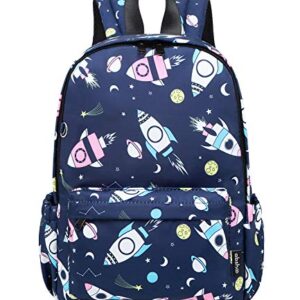 abshoo Little Kids Toddler Backpacks for Boys and Girls Preschool Backpack With Chest Strap (Rocket Navy)