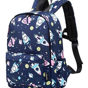 abshoo Little Kids Toddler Backpacks for Boys and Girls Preschool Backpack With Chest Strap (Rocket Navy)