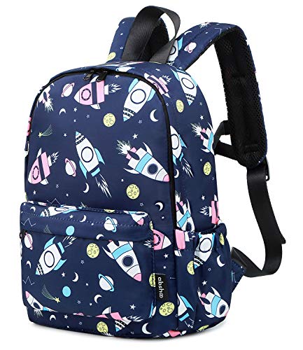 abshoo Little Kids Toddler Backpacks for Boys and Girls Preschool Backpack With Chest Strap (Rocket Navy)