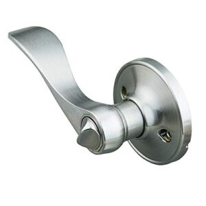 EZ-FLO 57855 Reversible Privacy Wave Lever Door Lockset, Satin Nickel