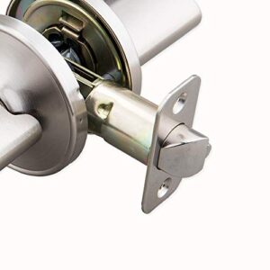 EZ-FLO 57854 Reversible Wave Entry Door Lever Lockset, Satin Nickel