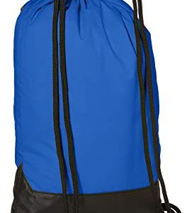 Nike Brasilia Training Gymsack, Drawstring Backpack with Zipper Pocket and Reinforced Bottom, Game Royal/Game Royal/White