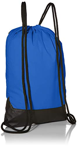 Nike Brasilia Training Gymsack, Drawstring Backpack with Zipper Pocket and Reinforced Bottom, Game Royal/Game Royal/White