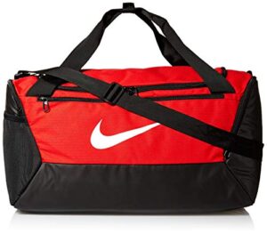 nike brasilia small duffel - 9.0, university red/black/white