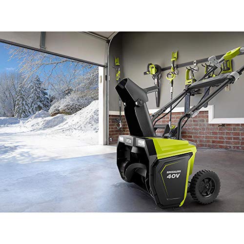 Ryobi 20 in. 40-Volt Brushless Cordless Electric Snow Blower - Two 5.0 Ah Batteries/Charger Included