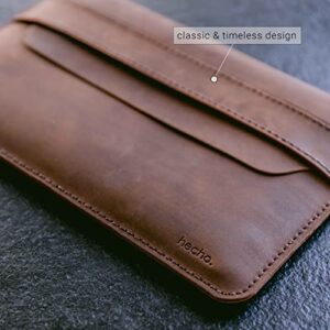 hecho. Leather Case with Pencil Holder "Fernando" for iPad Pro 12.9 Case (M1, M2 | 2018-2022 | 3rd, 4th, 5th & 6th generation) - Handmade & Fair Trade (iPad Pro 12.9 Sleeve Leather, Cover Bag Skin)