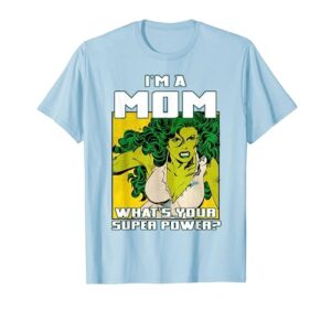 marvel comics retro mother's day she-hulk mom superpower t-shirt