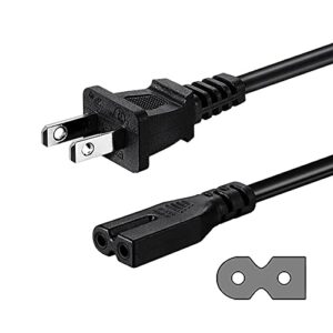 2 prong ac power cord compatible wtih vizio d/e/m series hdtv, vizio sound bar supply cable replacement