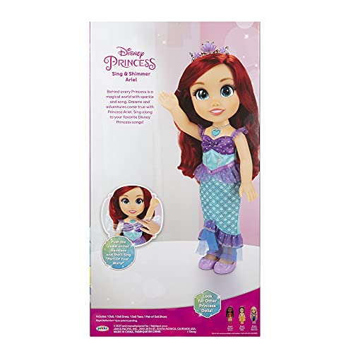 Disney Princess Ariel Doll Sing & Shimmer Toddler Doll, Sings Part of Your World [Amazon Exclusive]