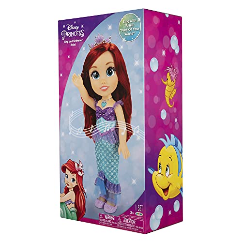 Disney Princess Ariel Doll Sing & Shimmer Toddler Doll, Sings Part of Your World [Amazon Exclusive]