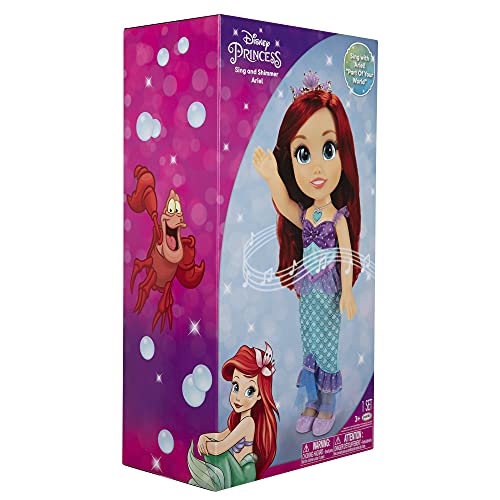 Disney Princess Ariel Doll Sing & Shimmer Toddler Doll, Sings Part of Your World [Amazon Exclusive]