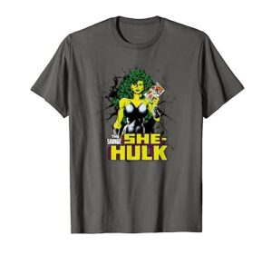 marvel she-hulk the savage vintage comic breakthrough t-shirt