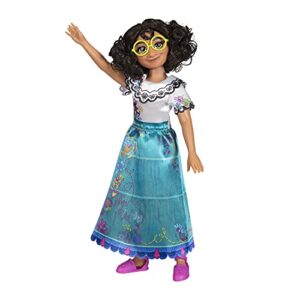 disney encanto mirabel fashion doll with dress, shoes & glasses