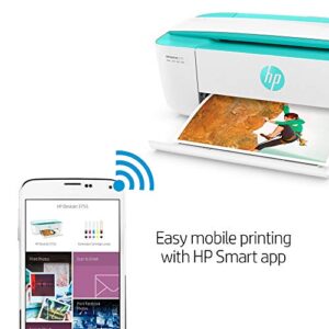 HP DeskJet 3755 Compact All-in-One Wireless Scanner Printer Copier with Wifi Printing, HP Instant Ink, Use for Home and Office Printing, 3 in 1, Built-in Wifi Printers - Seagrass Accent (Renewed)