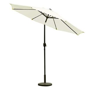 Sunnyglade 9' Patio Umbrella Outdoor Table Umbrella with 8 Sturdy Ribs (Beige)