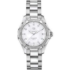 tag heuer aquaracer mother of pearl diamond dial ladies watch wbd131b.ba0748