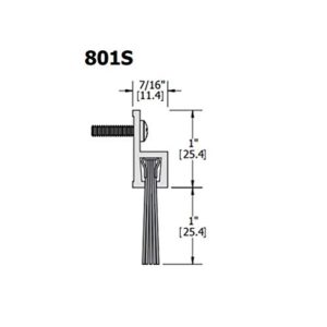 Hager 801s 48" DBA - Dark Bronze Anodized Aluminum Nylon Brush Door Bottom Sill Sweep