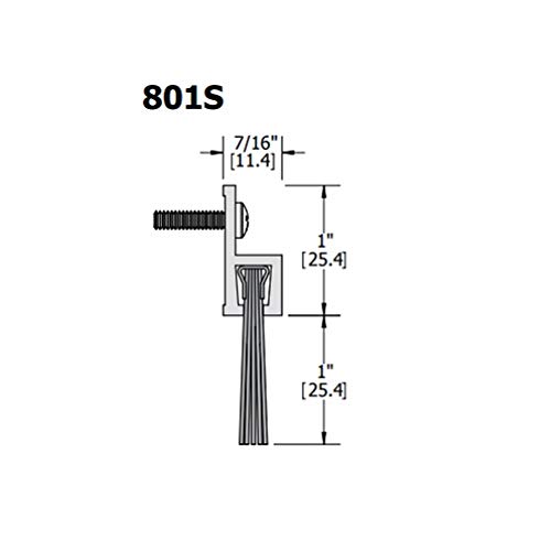 Hager 801s 48" DBA - Dark Bronze Anodized Aluminum Nylon Brush Door Bottom Sill Sweep