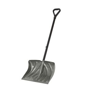 suncast 20" combination snow shovel/pusher, grey/black