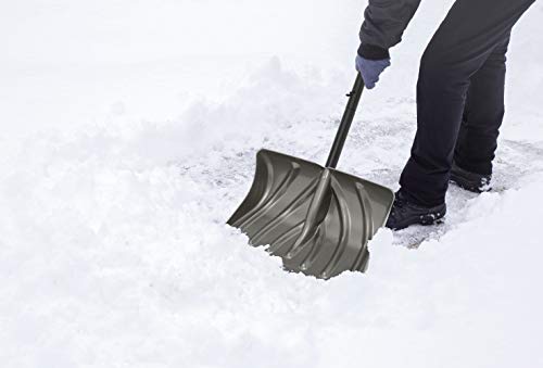 Suncast 20" Combination Snow Shovel/Pusher, Grey/Black