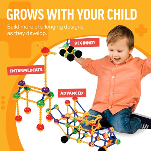 STEM Master Building Blocks Educational Toys Ages 4-8 - STEM Toys Kit w/176 Durable Pieces Stem Toys for Kids 5-7 Year Old