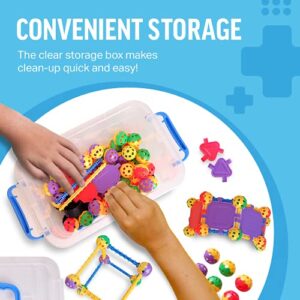 STEM Master Building Blocks Educational Toys Ages 4-8 - STEM Toys Kit w/176 Durable Pieces Stem Toys for Kids 5-7 Year Old