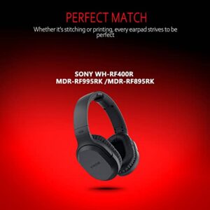 Krone Kalpasmos Replacement Ear Pads for Sony MDR-RF995R, Compatible with Sony WHRF400R WH-RF400R MDR-RF995RK MDR-RF895RK Headphone, Soft Leather Foam Ear Cushions for Sony Headphone