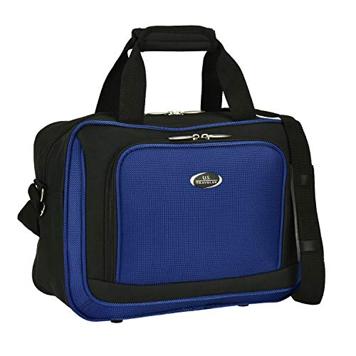 U.S. Traveler New Yorker Lightweight Softside Expandable Travel Rolling Luggage, Blue, 4-Piece Set (15/21/25/29)