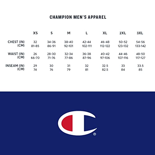 Champion Hoodie, Cotton Mid-Weight Hooded T-Shirt, Comfortable Men's Tee, Black-549921, XX-Large