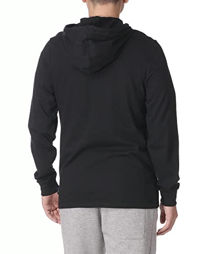 Champion Hoodie, Cotton Mid-Weight Hooded T-Shirt, Comfortable Men's Tee, Black-549921, XX-Large