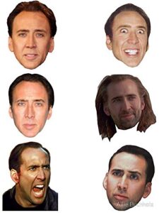 la stickers nicolas cage faces - sticker graphic - auto, wall, laptop, cell, truck sticker for windows, cars, trucks