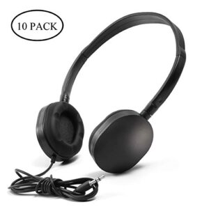 Kaysent Wholesale Bulk Earphone Earbud Headphone (KHP-10B) 10 Pack Wholesale Headphones for School,Airplane,Hospital,Students,Kids and Adults