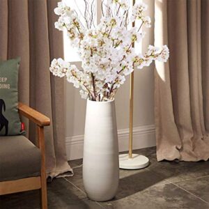 Sunm Boutique Silk Cherry Blossom Branches, Artificial Cherry Blossom Tree Stems Faux Cherry Flowers Vase Arrangements for Wedding Home Decor, Set of 3