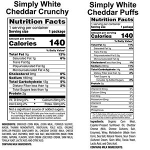 Simply Variety Pack, Cheetos White Cheddar Puffs & Crunchy, 0.875 Ounce (Pack of 36)