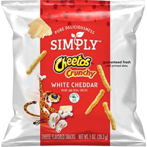 Simply Variety Pack, Cheetos White Cheddar Puffs & Crunchy, 0.875 Ounce (Pack of 36)