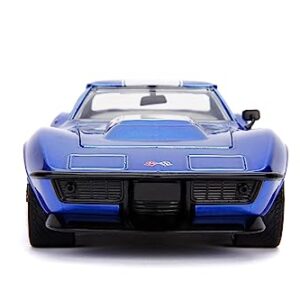 Jada 1969 Chevrolet Corvette Stingray Zl-21 Blue with White Stripe Bigtime Muscle 1/24 Die-cast Model Car 30532