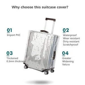 GigabitBest Luggage Protector Covers Suitcase Cover Protector PVC Luggage Case (30''(26.77''H x 20.47''L x 12.59''W))