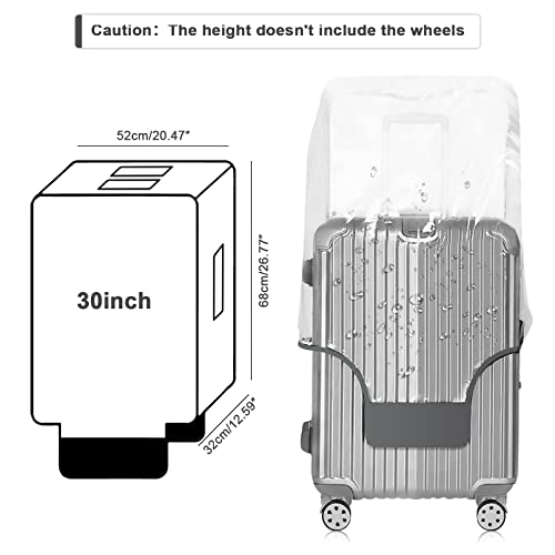 GigabitBest Luggage Protector Covers Suitcase Cover Protector PVC Luggage Case (30''(26.77''H x 20.47''L x 12.59''W))