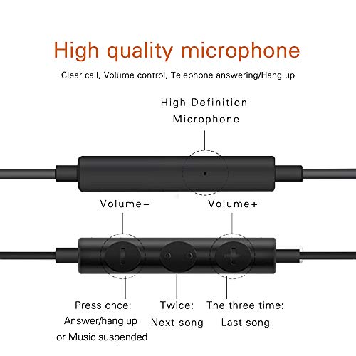 MAXROCK Lighting Headphones, Sleep Earbuds with Lightning Connector Sleep Headphone Earphones for iPhone X/XS/XS Max/XR iPhone 8 iPhone 7/7 Plus Apple iOS with Microphone and Volume Remote (Black)