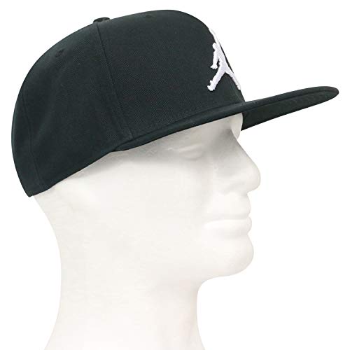 NIKE Men's Standard Jordan PRO Jumpman Snapback, Black/White, One Size