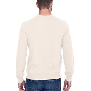 Cashmeren Men's Basic V-Neck Sweater 100% Pure Cashmere Long Sleeve Pullover (Ivory, Large)