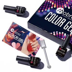 Mobray Cat Eye Gel Nail Polish Set, 6Pcs 3D Cateye Magnetic Gel Polish Kit with 1*Black Base Gel and 1*Magnetic Stick Soak Off Nail Lamp Nail Art for Women.