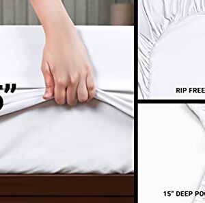 Utopia Bedding California King Bed Sheets Set - 4 Piece Bedding - Brushed Microfiber - Shrinkage and Fade Resistant - Easy Care (California King, White)