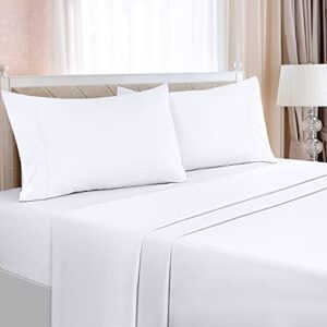 Utopia Bedding California King Bed Sheets Set - 4 Piece Bedding - Brushed Microfiber - Shrinkage and Fade Resistant - Easy Care (California King, White)