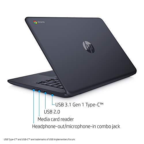 HP Chromebook 14-inch Laptop with 180-Degree -Hinge, Touchscreen Display, AMD Dual-Core A4-9120 Processor, 4 GB SDRAM, 32 GB eMMC Storage, Chrome OS (14-db0090nr, Ink Blue)