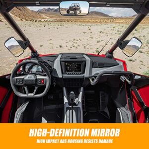 RANSOTO UTV Rearview Side Mirror And Center Mirror Set 1.6" - 2" Bar Compatible with Polaris RZR Ranger Can-Am Maverick Yamaha Rhino Kawasaki Honda Pioneer Talon Arctic Cat