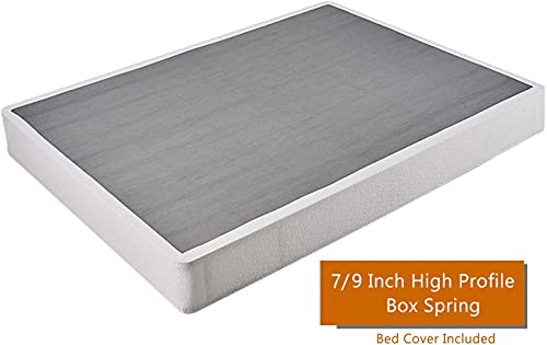 ZIYOO California King Box Spring and Cover, 9 Inch High Profile Easy Assembly,Mattress Foundation/Heavy Duty Metal Steel Structure/Quiet Noise-Free Accessory