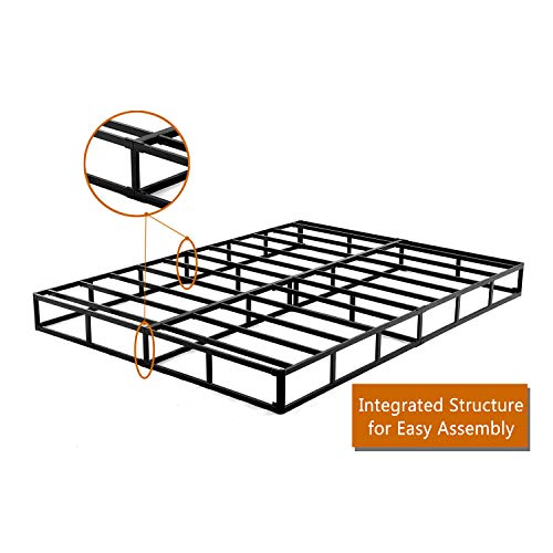 ZIYOO California King Box Spring and Cover, 9 Inch High Profile Easy Assembly,Mattress Foundation/Heavy Duty Metal Steel Structure/Quiet Noise-Free Accessory