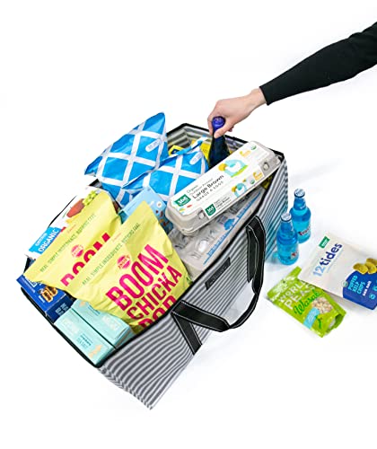 SCOUT Errand Boy - Extra Large Lightweight Utility Tote with Breakaway Zipper - Collapsible Grocery and Market or Beach Tote