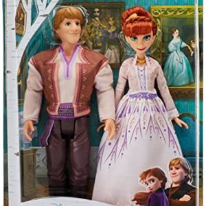 Disney Frozen Anna & Kristoff Fashion Dolls 2 Pack, Outfits Featured in The Frozen 2 Movie, Brown